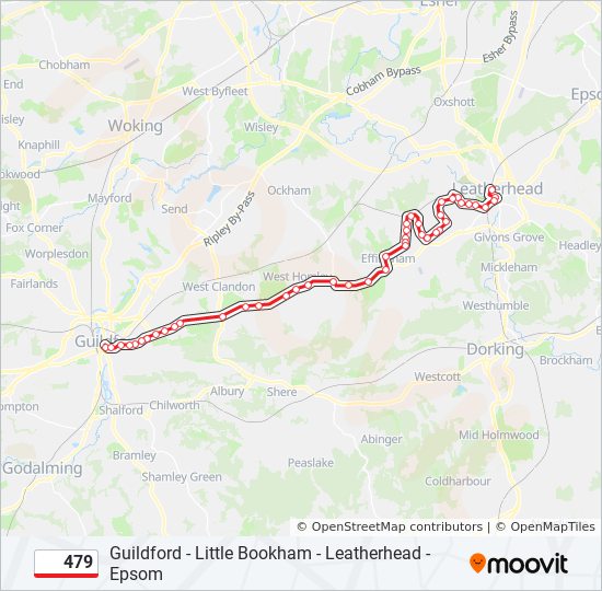 479 Route: Schedules, Stops & Maps - Leatherhead (Updated)