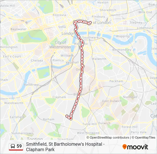59 Route: Schedules, Stops & Maps - Clapham Park (Updated)
