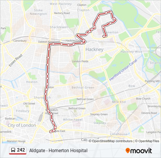 242 Route: Schedules, Stops & Maps - Aldgate (Updated)