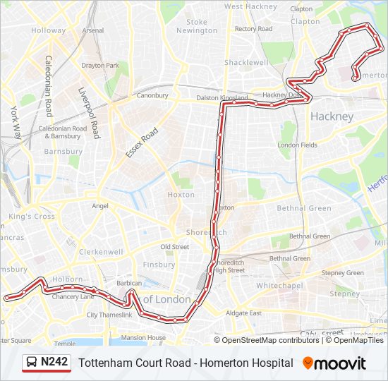 n242 Route: Schedules, Stops & Maps - Homerton Hospital (Updated)