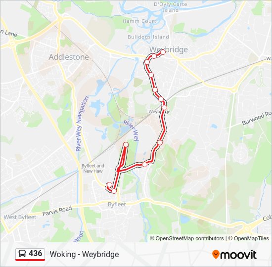 436 Route: Schedules, Stops & Maps - Brooklands (Updated)
