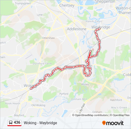 436 Route: Schedules, Stops & Maps - Woking (Updated)