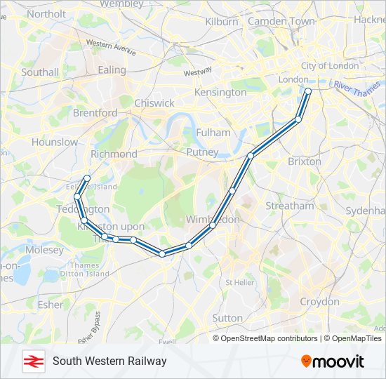 south western railway Route: Schedules, Stops & Maps - Twickenham (Updated)