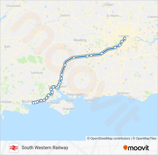 SOUTH WESTERN RAILWAY Route: Schedules, Stops & Maps - Bournemouth ...
