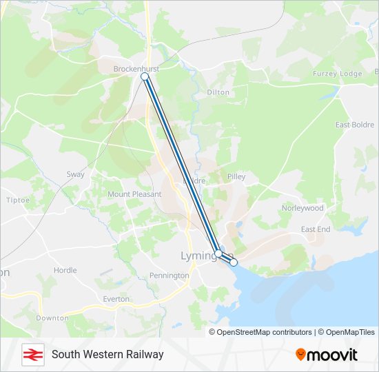 south western railway Route: Schedules, Stops & Maps - Lymington Pier ...