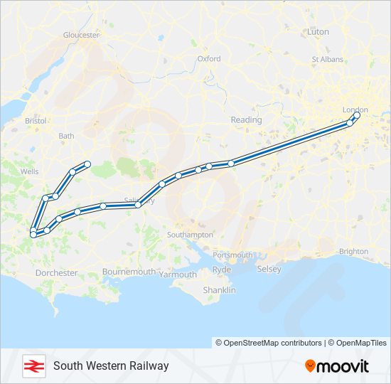 south western railway Route: Schedules, Stops & Maps - Westbury (Wilts ...