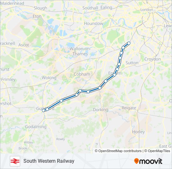 south western railway Route: Schedules, Stops & Maps - Wimbledon (Updated)