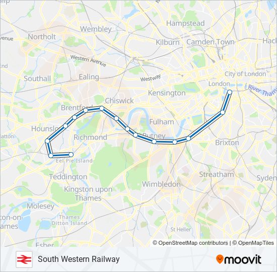 south western railway Route: Schedules, Stops & Maps - Twickenham (Updated)