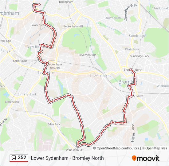 352 Route: Schedules, Stops & Maps - Lower Sydenham (Updated)