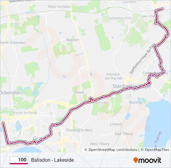 100 Route: Schedules, Stops & Maps - Basildon Town Centre (Updated)