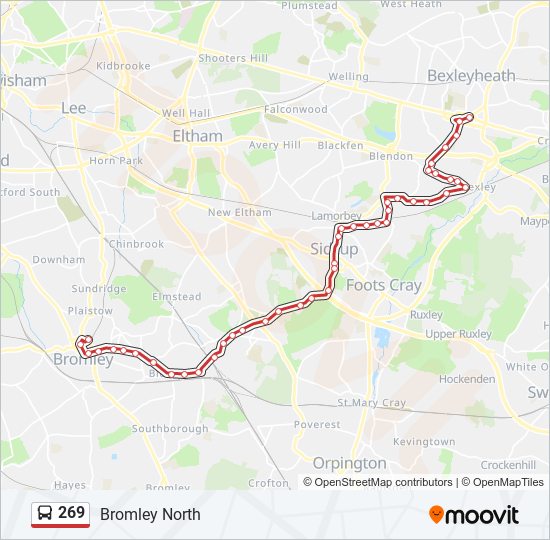 269 Route: Schedules, Stops & Maps - Bromley North (Updated)