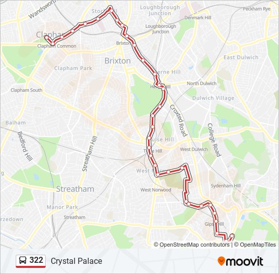 322 Route: Schedules, Stops & Maps - Crystal Palace (Updated)