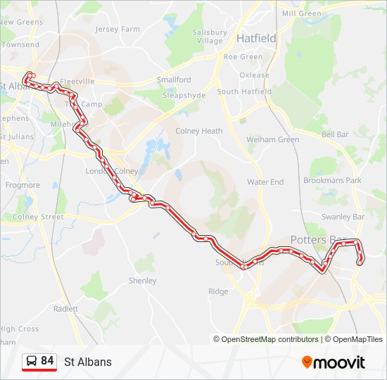 84 Route: Schedules, Stops & Maps - St Albans (Updated)