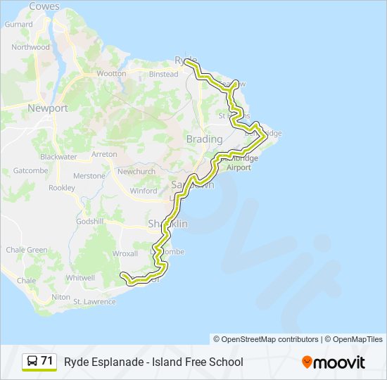 71 Route: Schedules, Stops & Maps - Upper Ventnor (Updated)