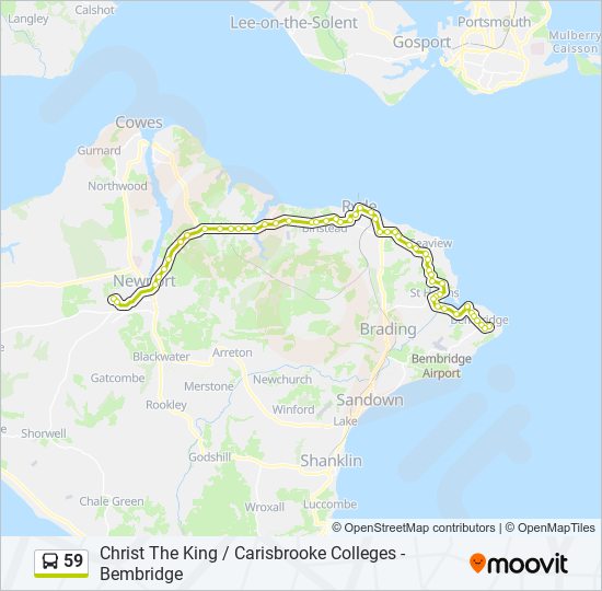 59 Route: Schedules, Stops & Maps - Bembridge (Updated)