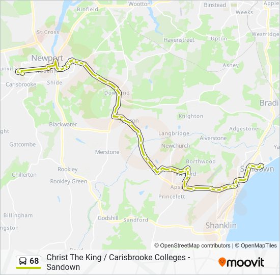 68 Route: Schedules, Stops & Maps - Sandown (Updated)