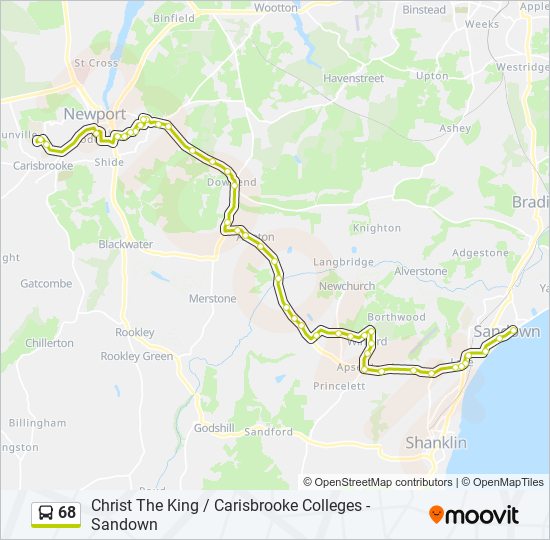 68 Route: Schedules, Stops & Maps - Newport (Updated)