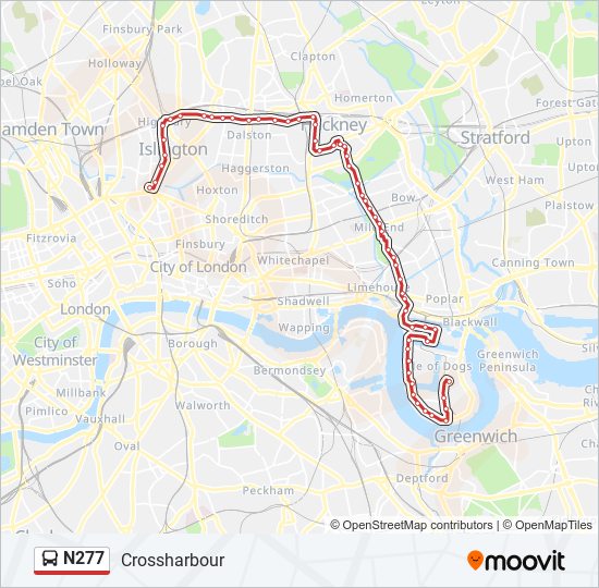 n277 Route: Schedules, Stops & Maps - Crossharbour (Updated)