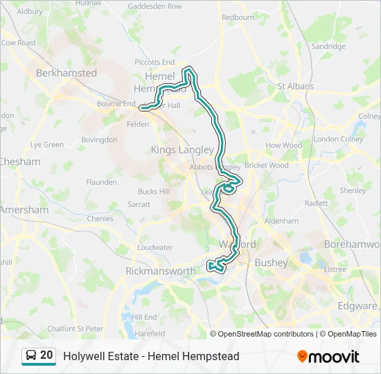 20 Route: Schedules, Stops & Maps - Boxmoor (Updated)
