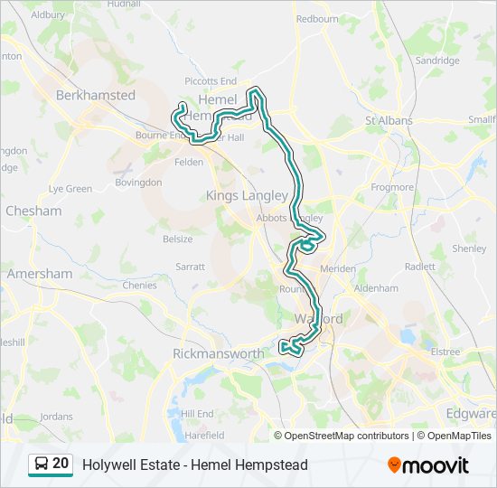 20 Route: Schedules, Stops & Maps - Warners End (Updated)