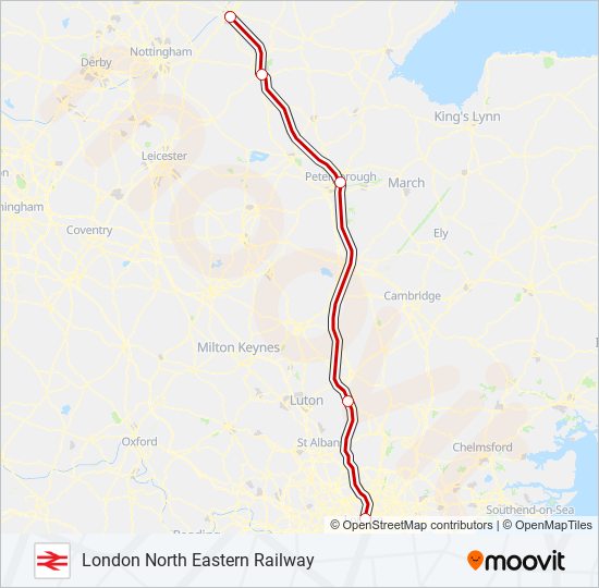 london north eastern railway Route: Schedules, Stops & Maps - Newark ...