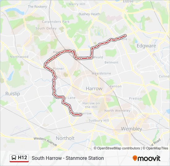 H12 Route: Schedules, Stops & Maps - Stanmore Station (Updated)