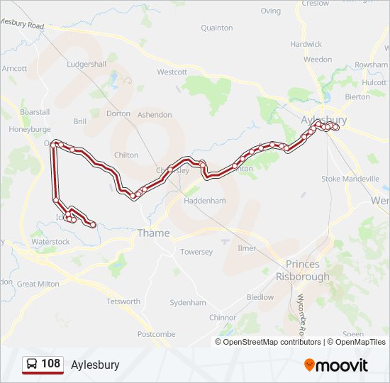 108 Route: Schedules, Stops & Maps - Aylesbury (Updated)
