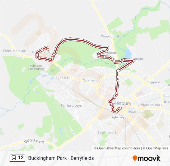 12 Route: Schedules, Stops & Maps - Aylesbury (Updated)