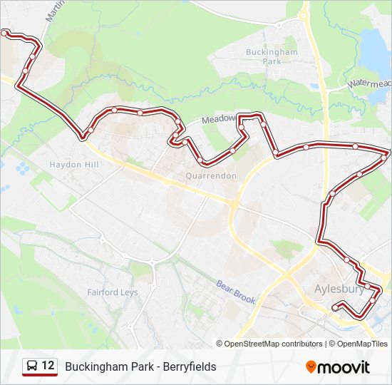 12 Route: Schedules, Stops & Maps - Berryfields (Updated)