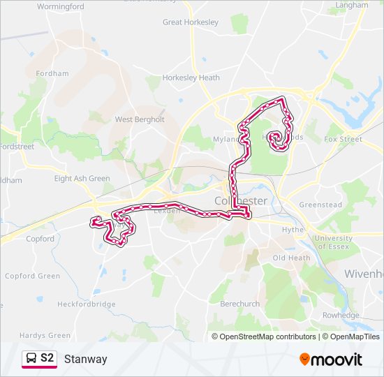 s2 Route: Schedules, Stops & Maps - Stanway (Updated)