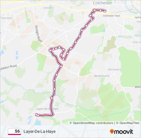 s6 Route: Schedules, Stops & Maps - Layer-De-La-Haye (Updated)