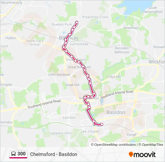 300 Route: Schedules, Stops & Maps - Billericay (Updated)