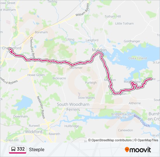 332 Route: Schedules, Stops & Maps - Steeple (Updated)