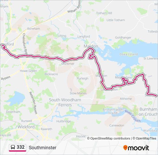 332 Route: Schedules, Stops & Maps - Southminster (Updated)