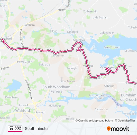 332 Route: Schedules, Stops & Maps - Southminster (Updated)