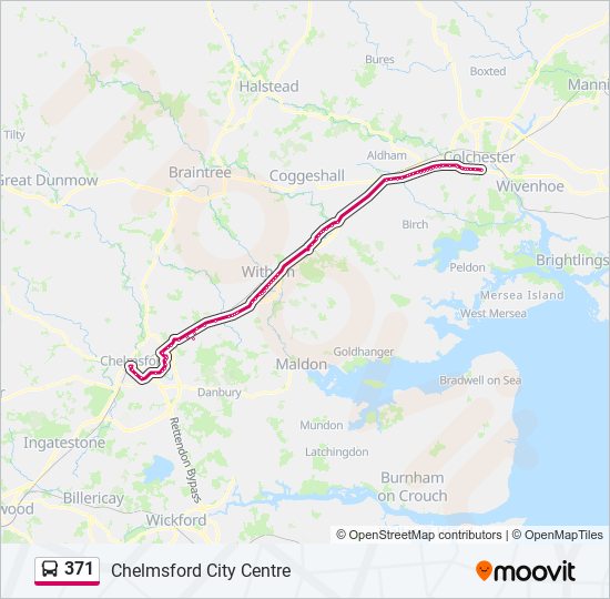 371 Route: Schedules, Stops & Maps - Chelmsford City Centre (Updated)