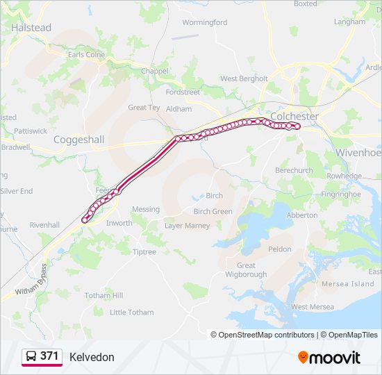 371 Route: Schedules, Stops & Maps - Kelvedon (Updated)