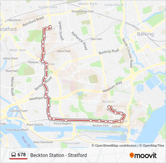 678 Route: Schedules, Stops & Maps - Beckton Station (Updated)
