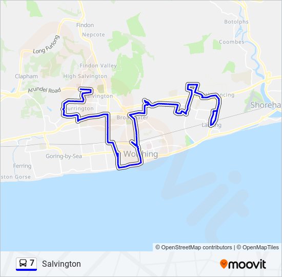 7 Route: Schedules, Stops & Maps - Salvington (Updated)