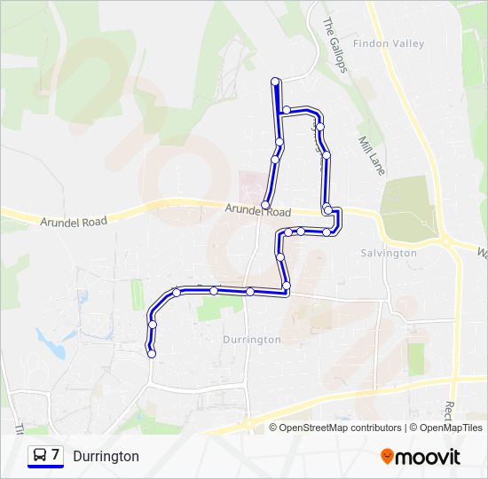 7 Route: Schedules, Stops & Maps - Durrington (Updated)