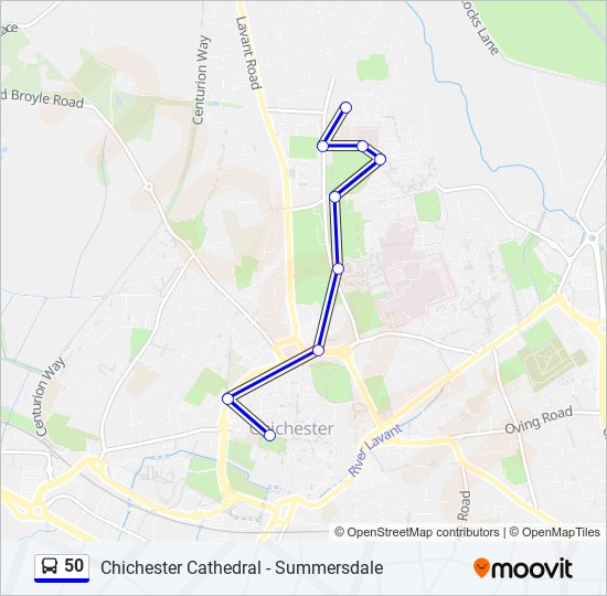 50 Route: Schedules, Stops & Maps - Chichester (Updated)