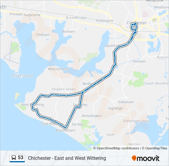 53 Route: Schedules, Stops & Maps - Chichester (Updated)