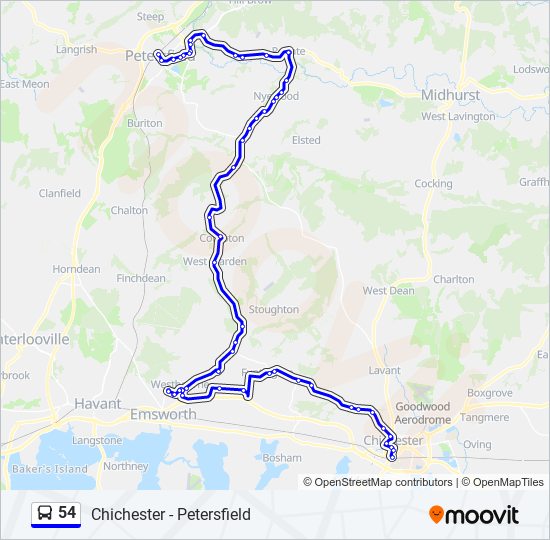 54 Route: Schedules, Stops & Maps - Petersfield (Updated)