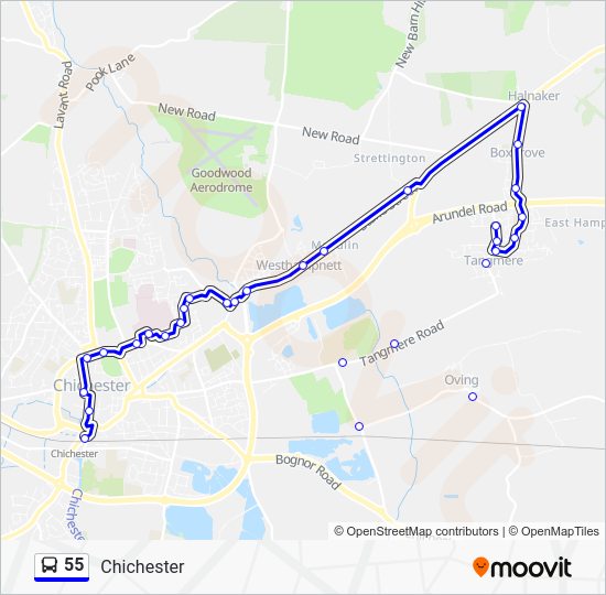 55 Route: Schedules, Stops & Maps - Chichester (Updated)