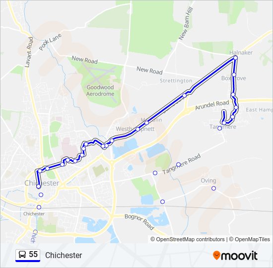 55 Route: Schedules, Stops & Maps - Chichester (Updated)