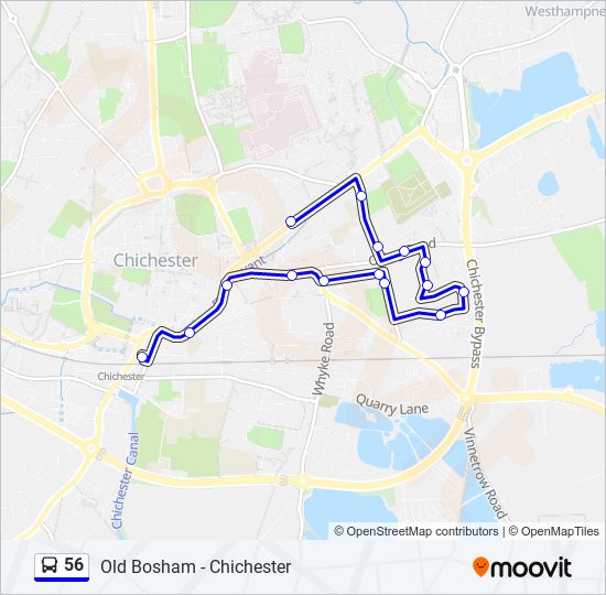 56 Route: Schedules, Stops & Maps - Chichester (Updated)
