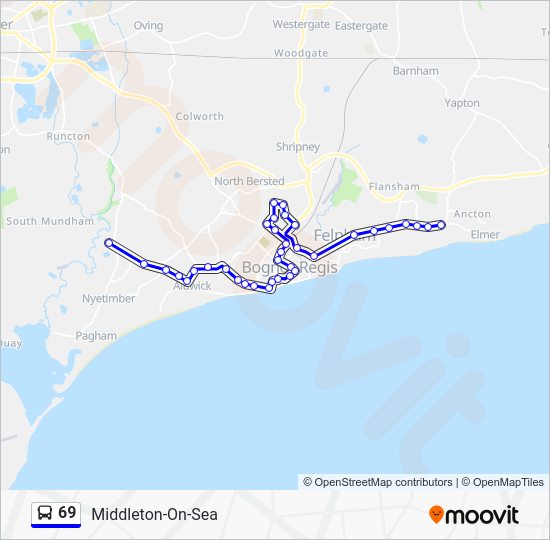 69 Route: Schedules, Stops & Maps - Middleton-On-Sea (Updated)
