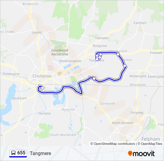 655 Route: Schedules, Stops & Maps - Tangmere (Updated)