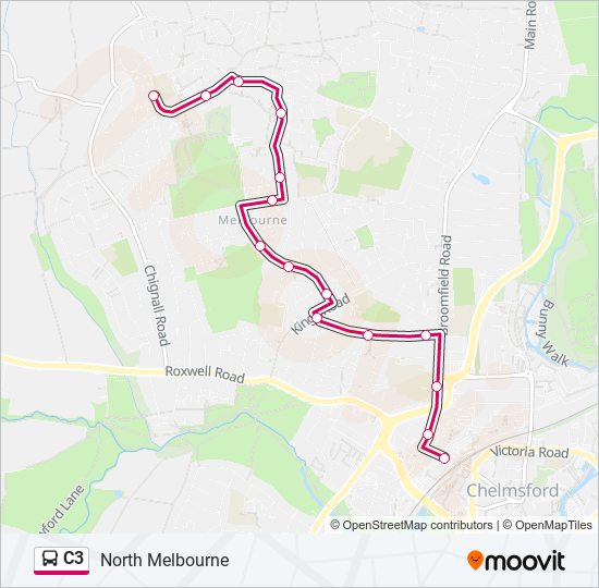 c3 Route: Schedules, Stops & Maps - North Melbourne (Updated)