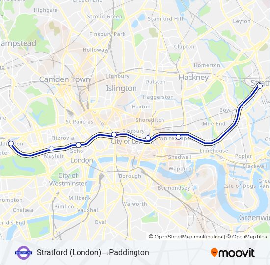 elizabeth Route: Schedules, Stops & Maps - Stratford (London)‎→ ...